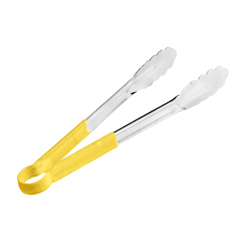 TONG S/S UTILITY FOOD W/PLC HDL 16″ (YELLOW) – Lau Choy Seng Pte Ltd